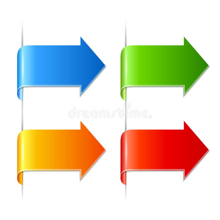 Arrow pointer ribbon stock vector. Illustration of glossy - 80228606