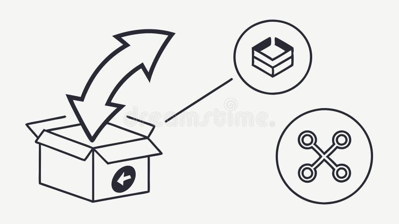Arrow Pointing into Box for Download and Import Symbol Icon Generative ...