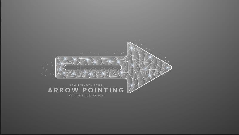 Arrow Pointing for Direction. Gray Line Arrow Color, Modern Digital Low ...