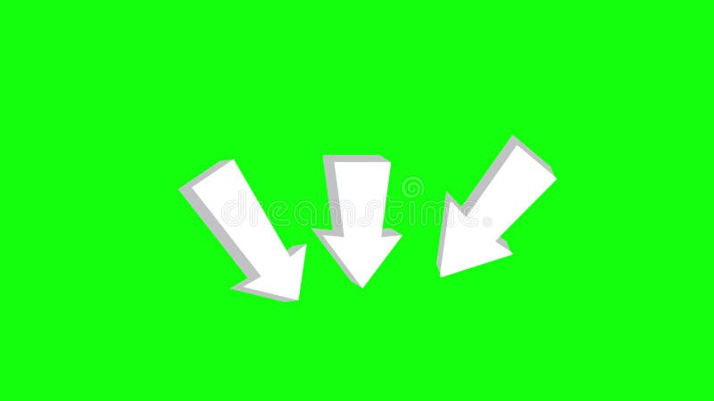 Arrow Pointing Green Screen Animated 3 Arrows Showing Something, Arrow ...