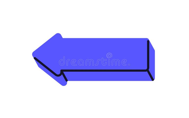 Arrow Pointing Left, Back Direction. Navigation Pointer, UI Design ...