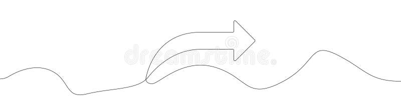 Arrow Pointing Right, Icon Line Continuous Drawing Vector. One Line ... Arrow Pointing Right, Icon Line Continuous Drawing Vector. One Line ...