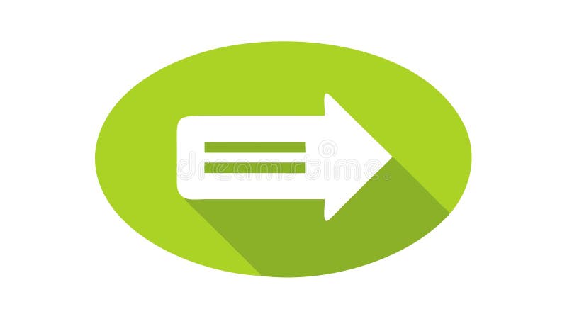 Arrow Pointing Right into Lines, Representing Export or Send, Vector ...