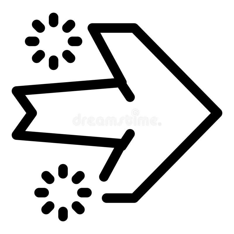 Arrow Pointing Right with Loading Circles Representing Progress and ...