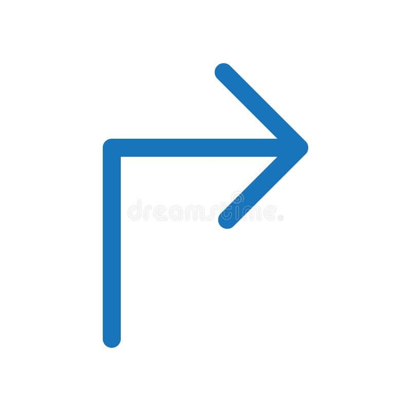 Arrow Pointing To the Right Icon Simple Vector Symbol Stock Vector ...