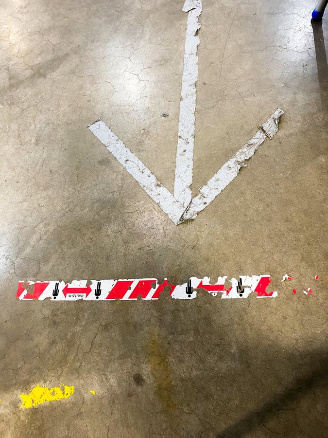 Arrow Pointing To Stop Line Red Stock Image - Image of sign, 2019ncov ...