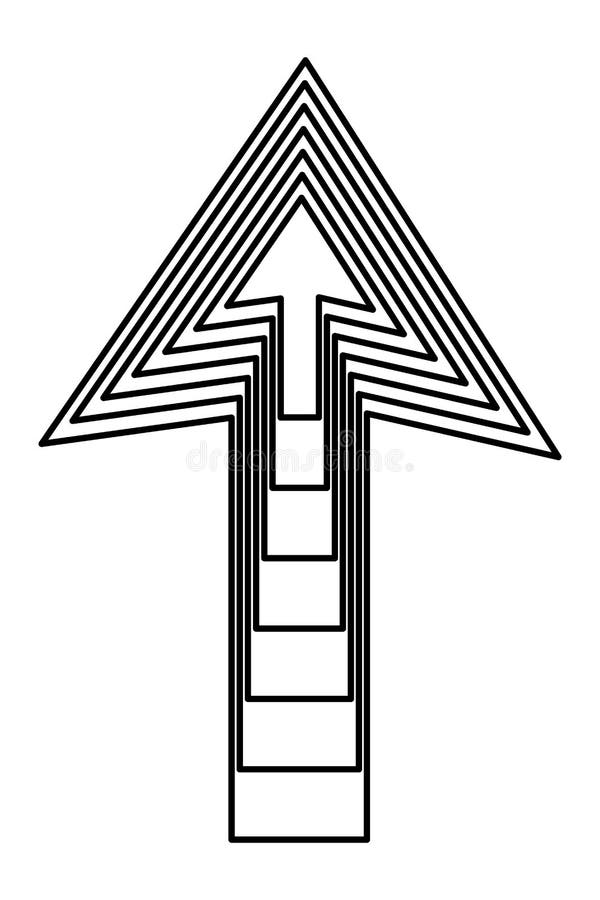 Arrow pointing up stock illustration. Illustration of sign - 73284763