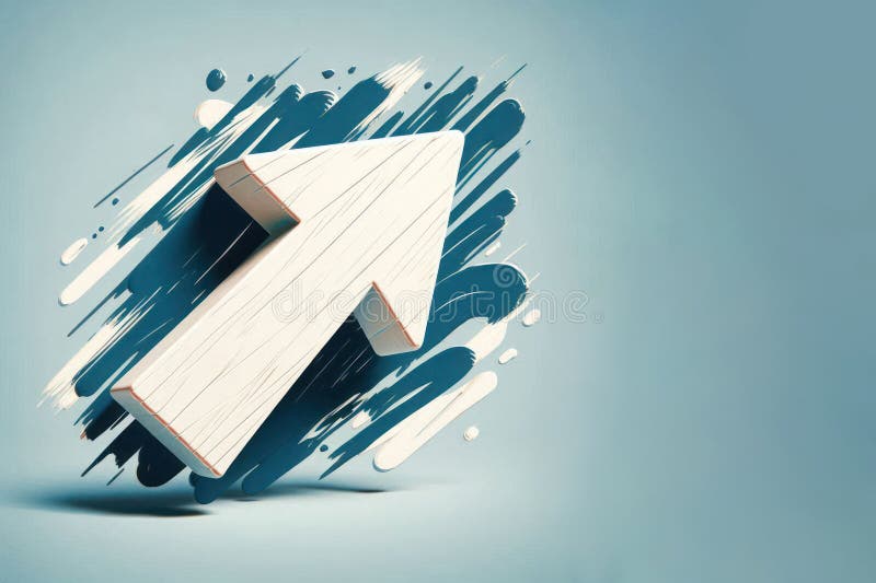 Arrow Pointing Up. Space for Text. Stock Image - Image of graph, chart ...