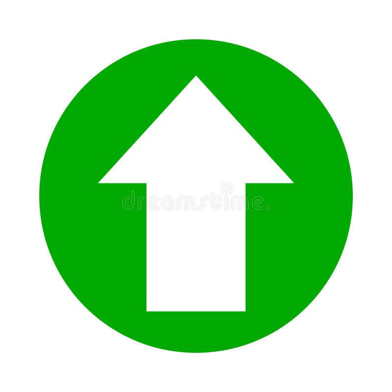 Arrow Green Pointing Up Icon Isolated on White Background, Graphic ...