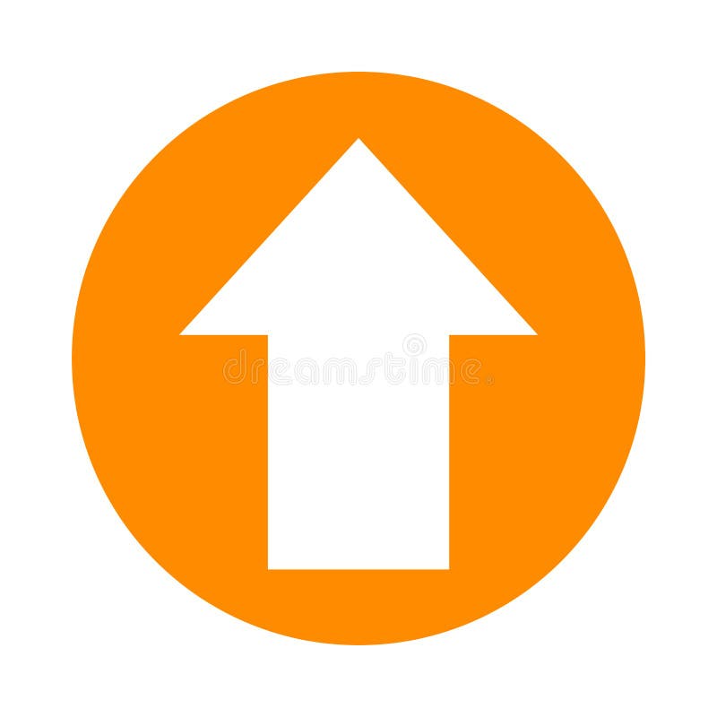 Orange Arrow of Goal Symbol, the Arrow Orange Concept is Symbolizes ...