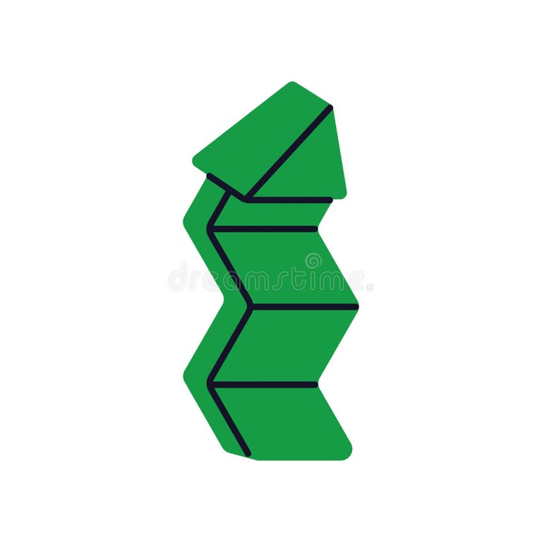 Arrow Pointing Up, Zigzag Path. Growth, Direction, Progress and Rise ...