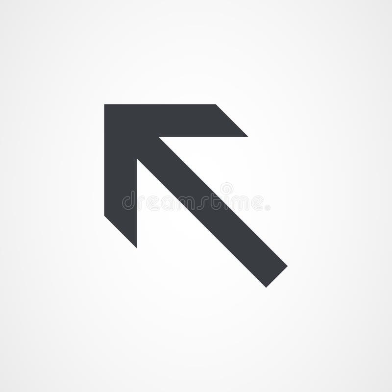 Arrow Pointing Upper Left, Arrow Icon Stock Illustration - Illustration ...
