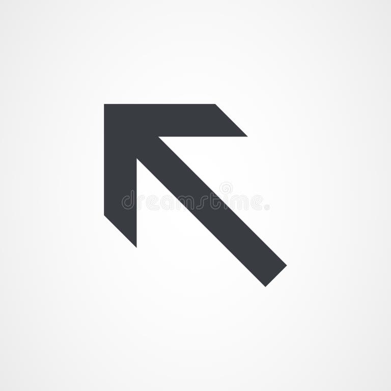 Arrow Pointing Upper Left, Arrow Icon Stock Illustration - Illustration ...