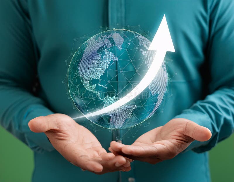 Arrow Pointing Upwards for Future Company Growth. Stock Illustration ...