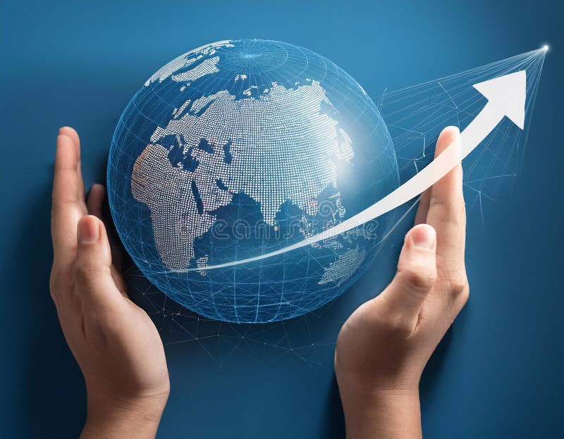 Arrow Pointing Upwards for Future Company Growth. Stock Illustration ...