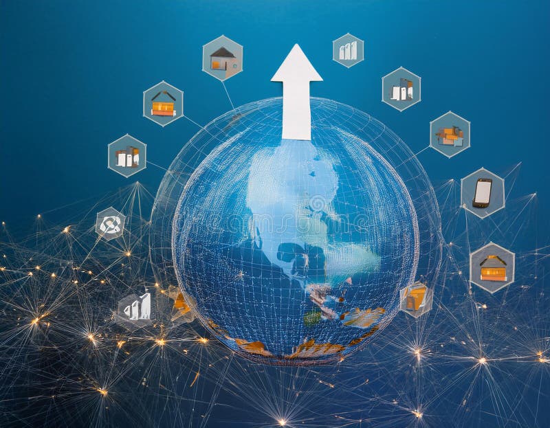 Arrow Pointing Upwards for Future Company Growth. Stock Illustration ...