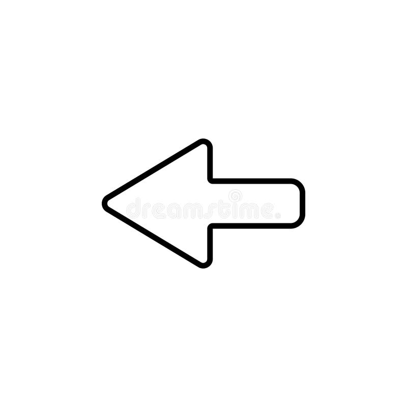 Arrow Points To the Left. Back Arrow Icon. Direction Indicator Pointer ...