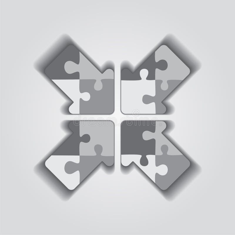 Arrow Puzzle Pieces Stock Illustrations – 1,068 Arrow Puzzle Pieces ...