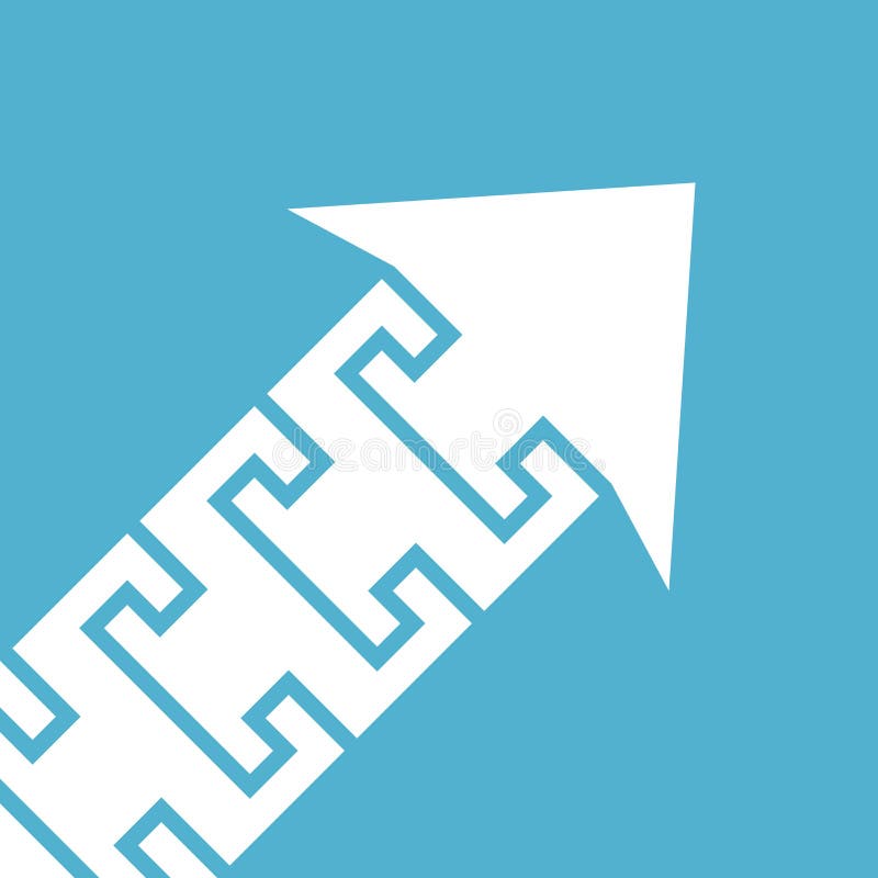 Arrow of puzzle pieces stock vector. Illustration of pattern - 94904172