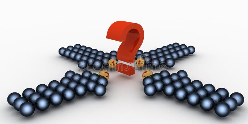 Arrow and Question Symbol. 3d Illustration Stock Illustration ...