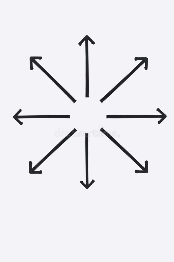 Arrow Radial Diagram Eight Point for Direction, Navigation and Data ...