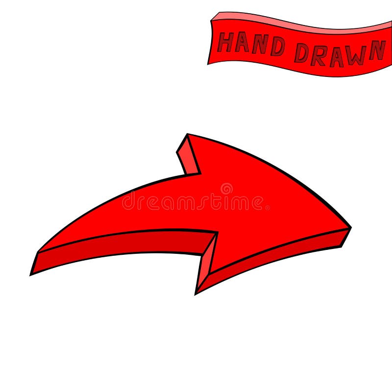 Arrow. Red sign stock vector. Illustration of icon, pictogram - 128091831