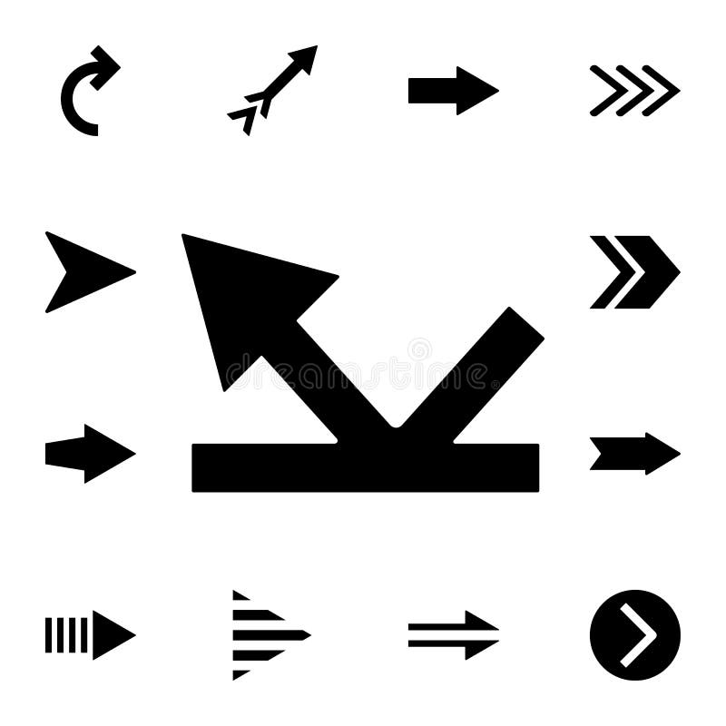 Arrow, Reflection Flat Vector Icon in Arrows Pack Stock Illustration ...