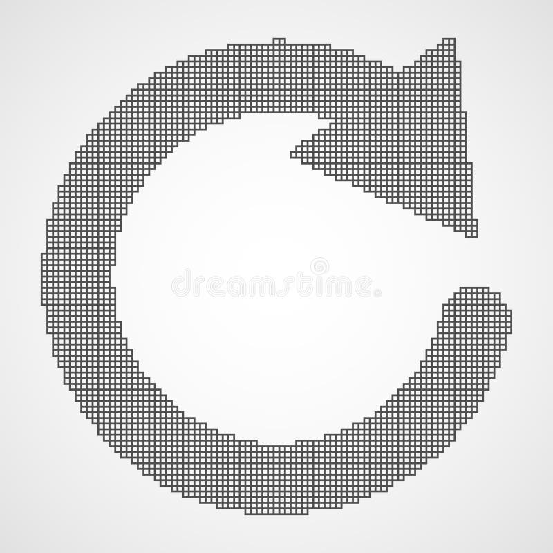 Arrow Refresh, Reload or Rotation in Pixel Art Design. Vector ...