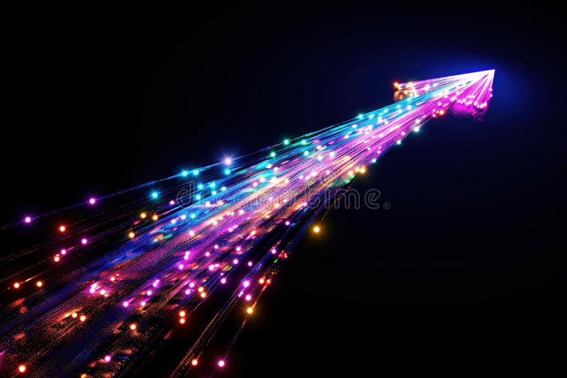 Arrow Representing Speed and Direction of Fiber Optics Cable and ...