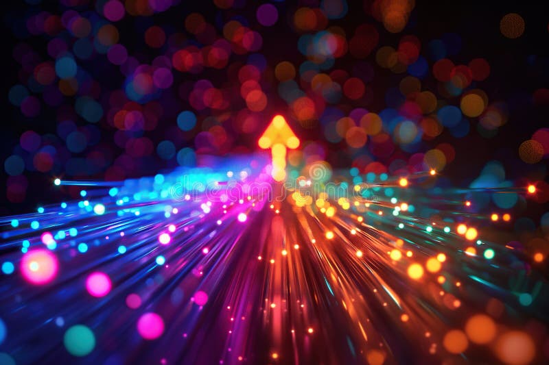 Arrow Representing Speed and Direction of Fiber Optics Cable and ...