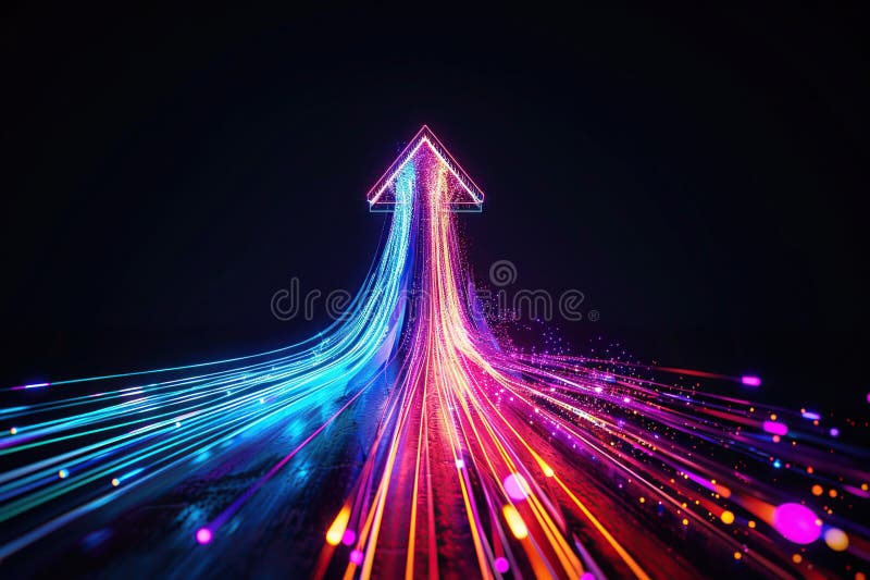 Arrow Representing Speed and Direction of Fiber Optics Cable and ...