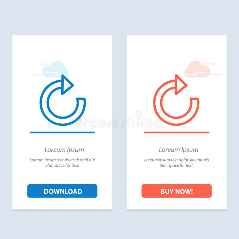 Arrow, Restore, Refresh Blue and Red Download and Buy Now Web Widget ...