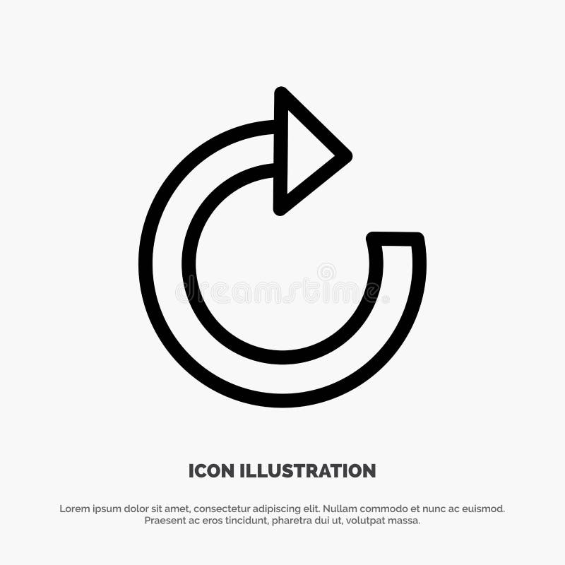 Arrow, Restore, Refresh Line Icon Vector Stock Vector - Illustration of ...