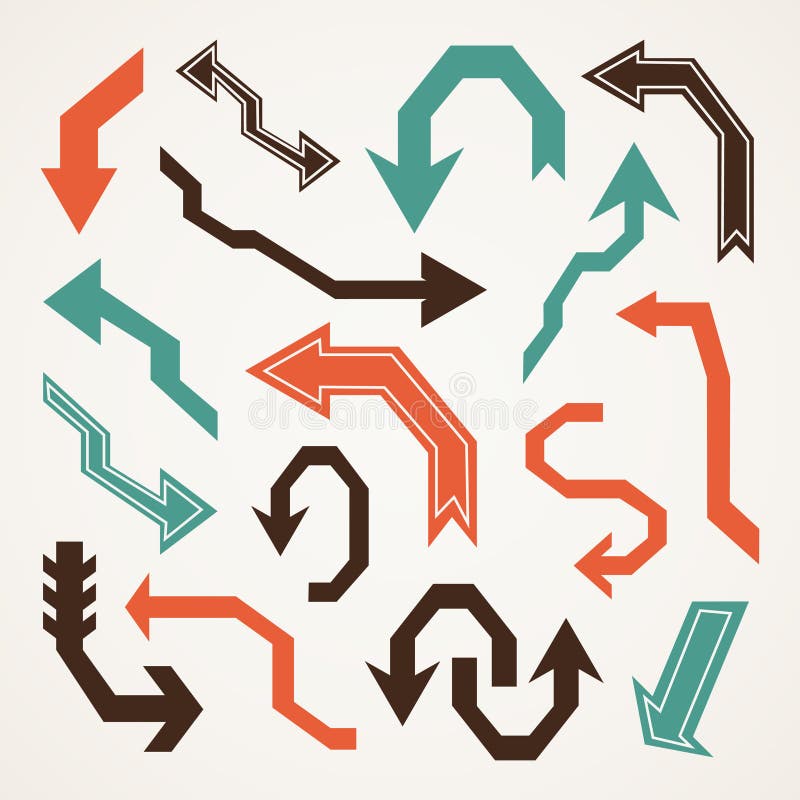 Arrow retro stock vector. Illustration of symbol, ornament - 80131881