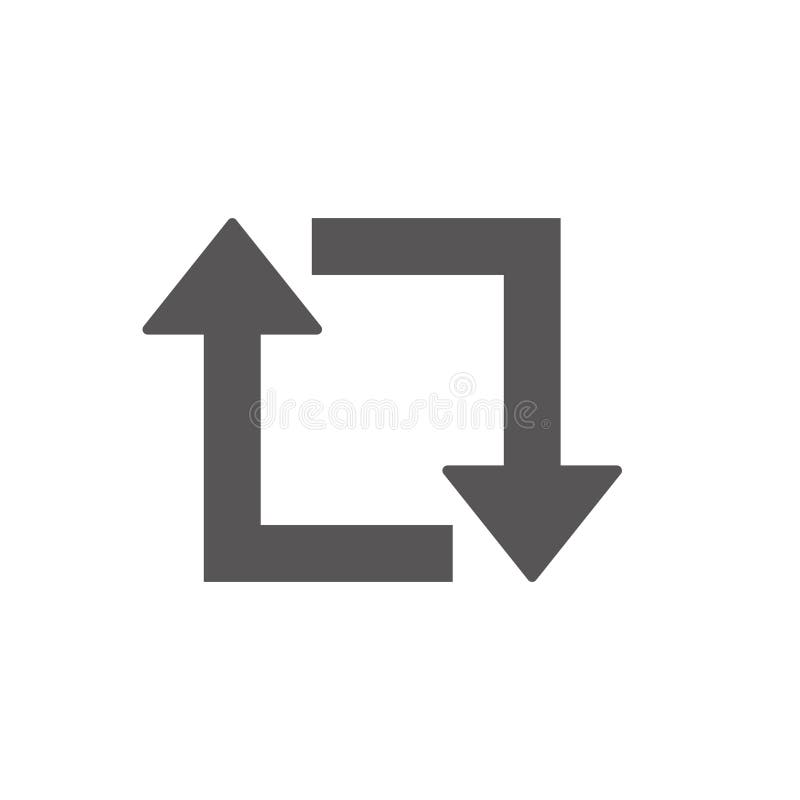 Arrow Retweet Icon on White Background. Eps10 Stock Illustration ...