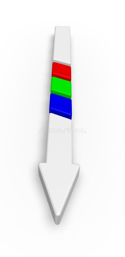 Arrow with rgb stripes stock illustration. Illustration of screen ...