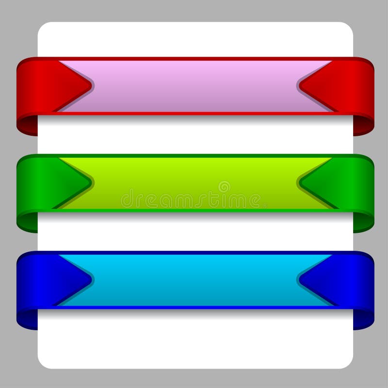 Arrow ribbon signs stock vector. Illustration of direction - 22513909