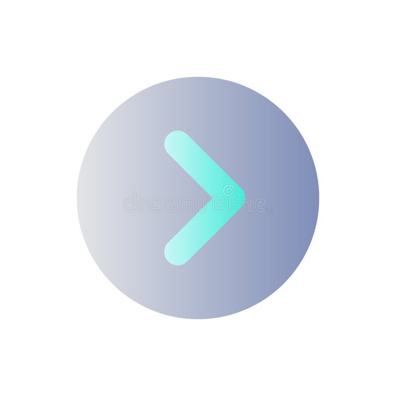 Arrow Right Button Flat Gradient Color Ui Icon Stock Vector ...