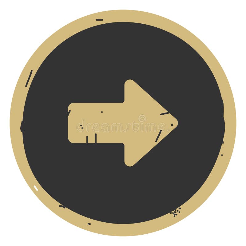 Arrow right button icon stock vector. Illustration of marker - 107907122