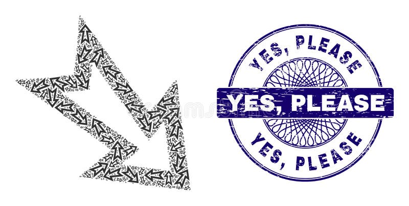 Arrow Right Down Recursion Mosaic of Arrow Right Down Items and ...