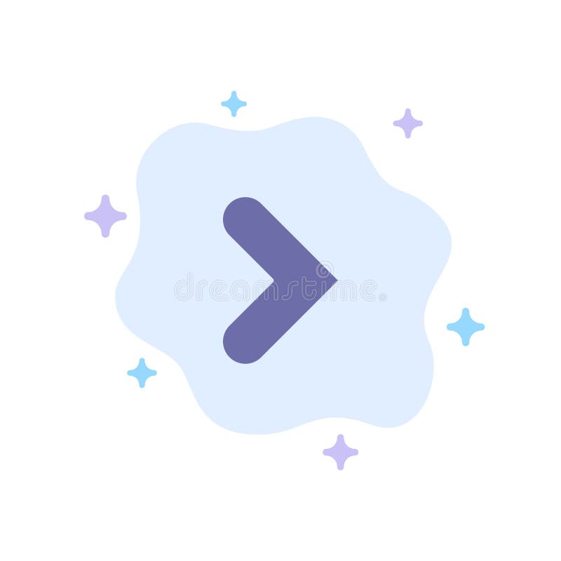 Arrow, Right, Forward, Direction Blue Icon on Abstract Cloud Background ...