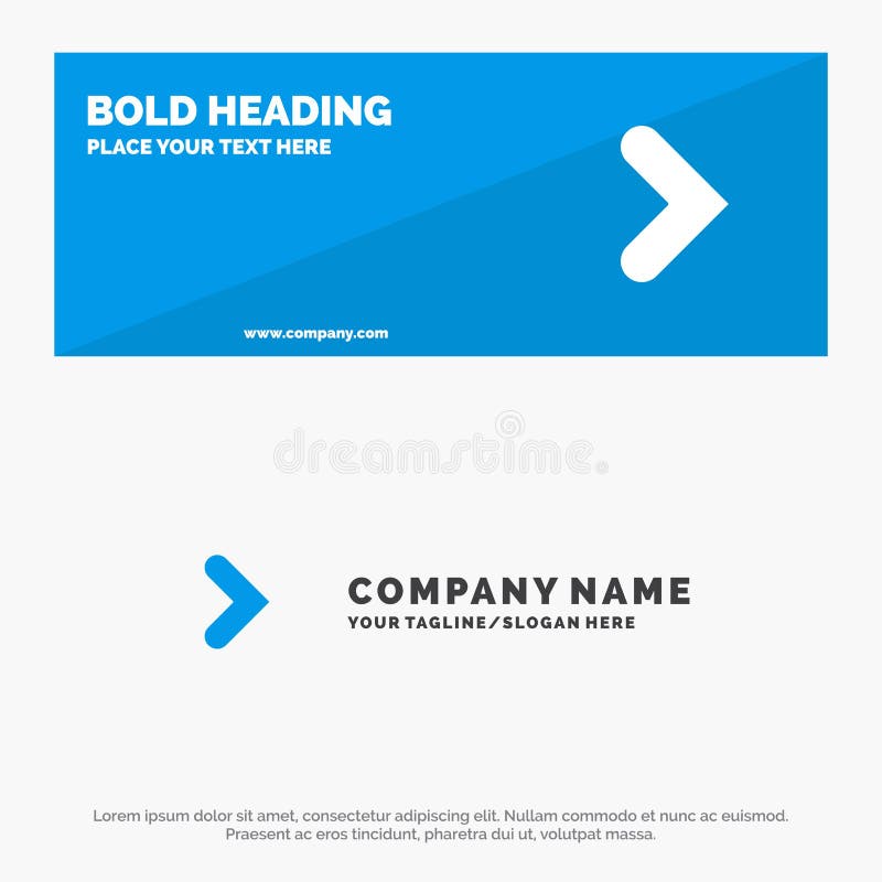 Arrow, Right, Forward, Direction SOlid Icon Website Banner and Business ...