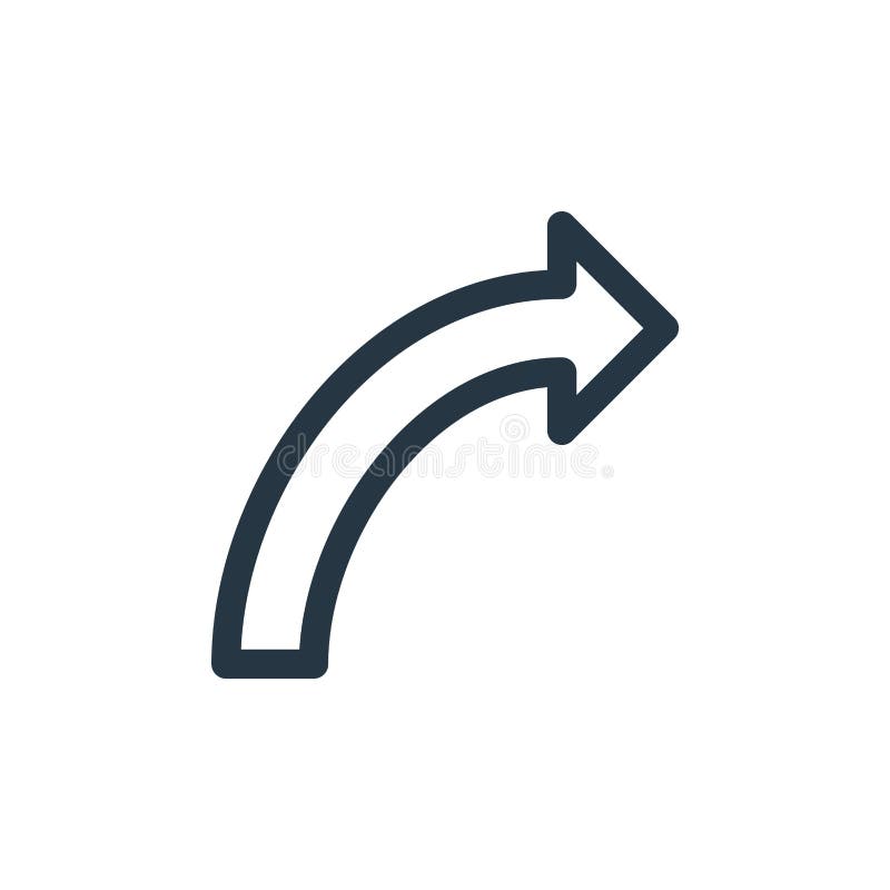 Arrow Right Icon Vector from Basic Ui Concept. Thin Line Illustration ...