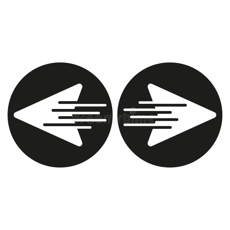 Arrow Right Left or Next Back Icon. Vector Illustration Stock Vector ...