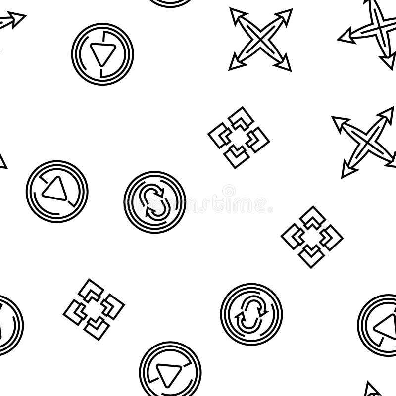 Arrow Right Next Sign Up Vector Seamless Pattern Stock Vector ...