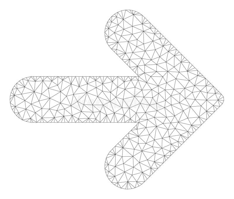 Arrow Right Polygonal Frame Vector Mesh Illustration Stock Vector ...