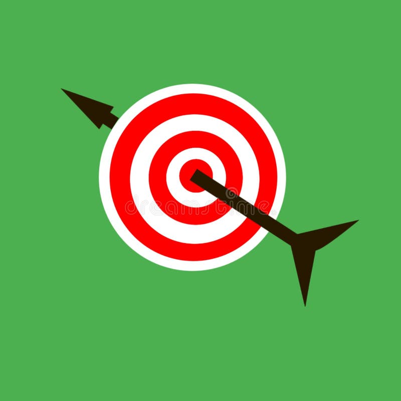 Arrow right on target stock illustration. Illustration of circle ...