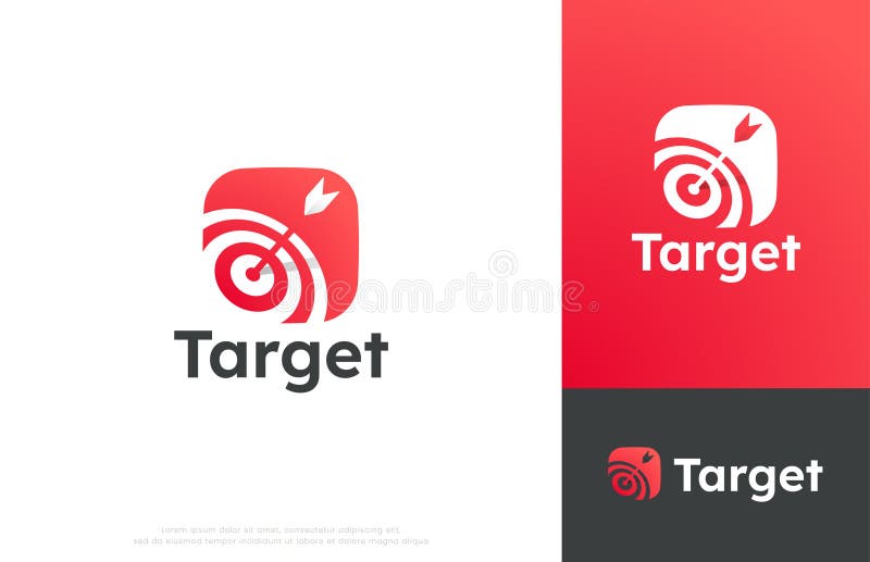 Arrow Right on Target Logo Design Stock Vector - Illustration of ...