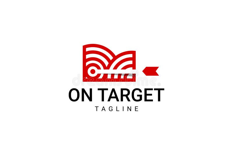 On Target Logo Design Template Stock Vector - Illustration of mark ...