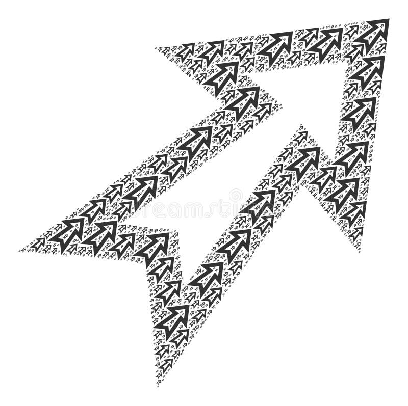 Arrow Right Up Fractal Mosaic of Itself Items Stock Vector ... Arrow Right Up Fractal Mosaic of Itself Items Stock Vector ...